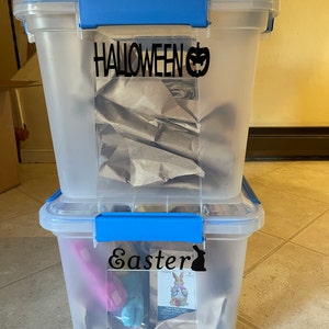 Fall Storage Bin Decal, Storage Container Decal, Decal for Storage ...