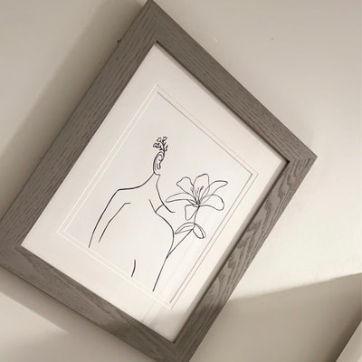 Fine Line Abstract Print, Flower Art, Abstract Art, Minimalist ...