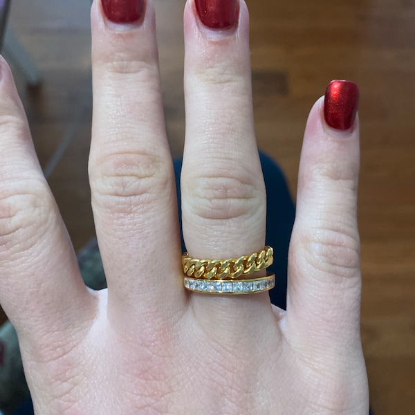 Curb Chain Ring in Gold by Caitlyn Minimalist • Minimalist Gold ...