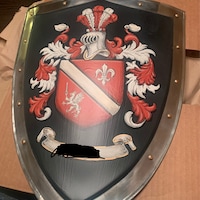 Knight Shield With Hand Painted Family Crest Coat of Arms Shield ...