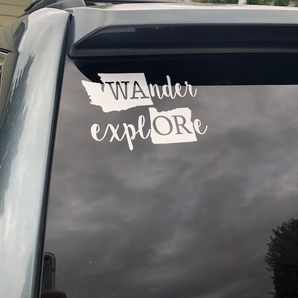 Wander Washington State Vinyl Decal - Etsy