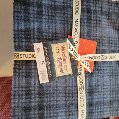 Stormy Seas Maywood Woolies Flannel Teal Grey Gray Blue Cotton Flannel ...