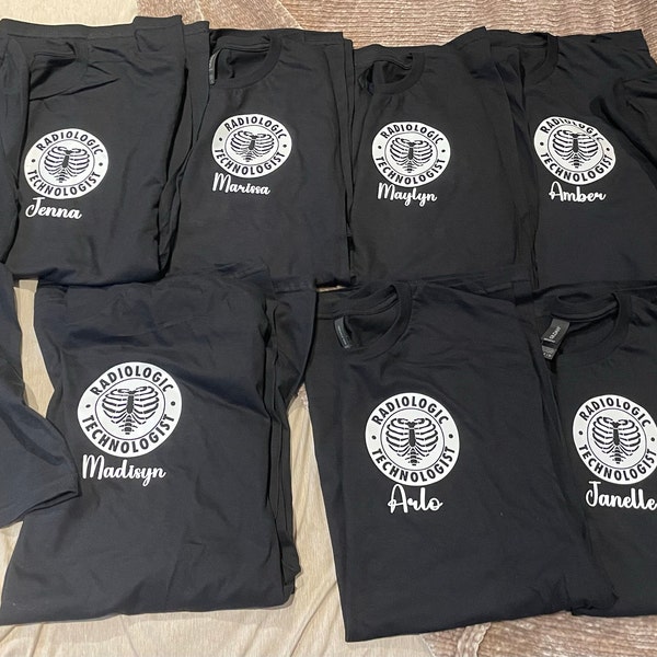 Personalized Skeleton Crew Radiology Sweatshirt, X-ray Rad Tech Shirt ...