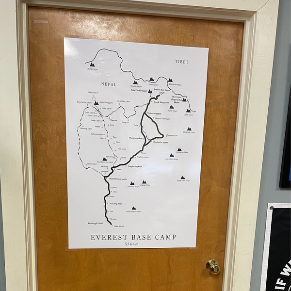 Inca Trail Poster | Hiking Map Peru | Machu Picchu | Souvenir Poster ...