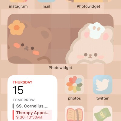 Cute Neutral Hand Drawn Ios & Android App Icons Home Screen Set Widgets ...
