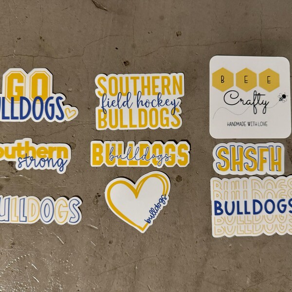 School Spirit Stickers, Set of 8, School Pride Design, Water Bottle ...