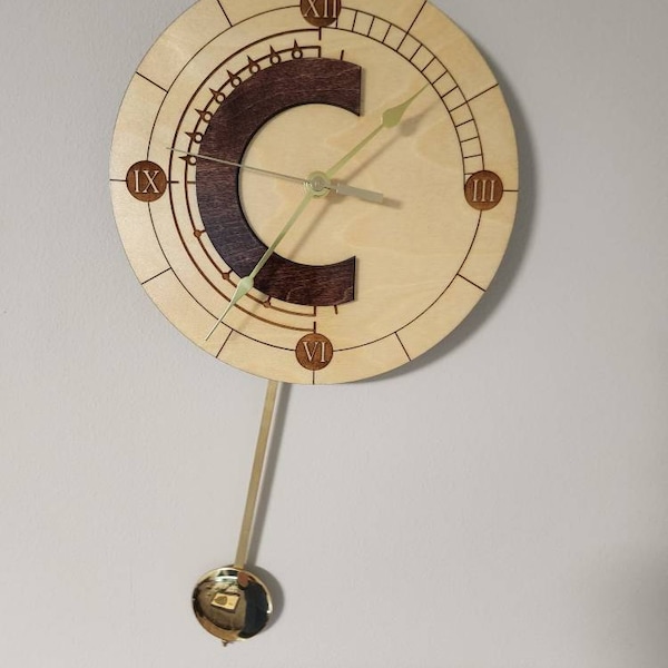Wooden Chrono Trigger Clock With Swinging Pendulum - Etsy