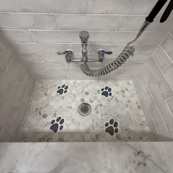 4 Inch Dog Paw Tiles on Mesh - Etsy