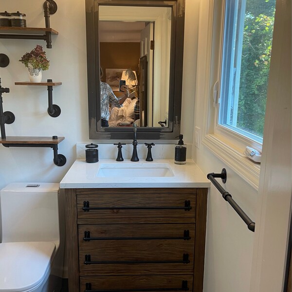 Rustic Industrial Mirror Frame #2436 - Etsy