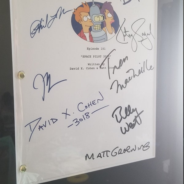 Futurama TV Script Signed Autograph Screenplay Matt Groening, David ...