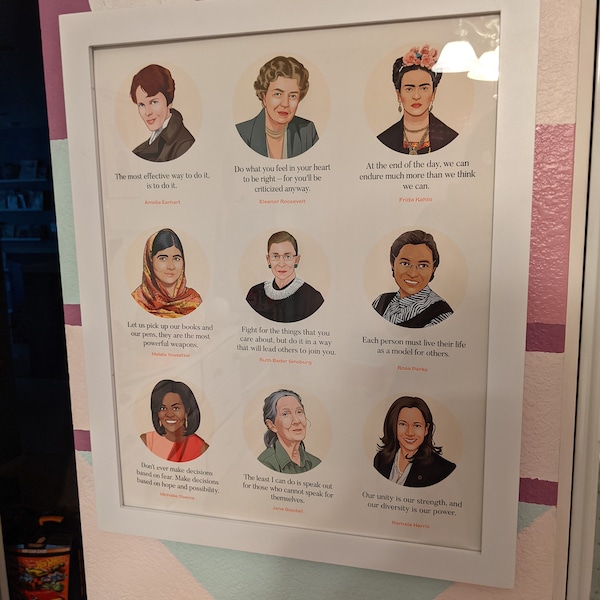 Set of Empowered Women of History, Classroom Posters, Girl Power Art ...