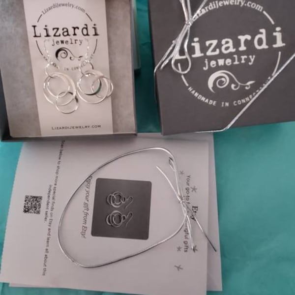 Handmade Sterling Silver Dangle Earrings: Nickel Free Argentium Silver ...