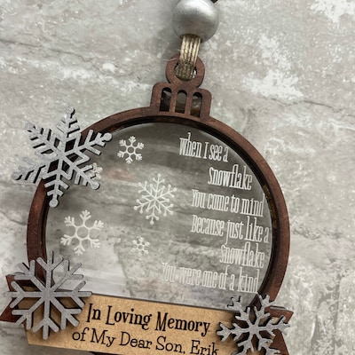 Memorial Ornament SVG, Remembrance Ornament, Memorial Christmas ...