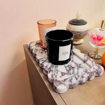 VIOLA MARBLE Scalloped Circular Tray 20cm. ZD1 Version - Etsy