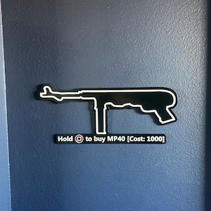 MP40 Wall Gun Buy Wood Sign - Etsy
