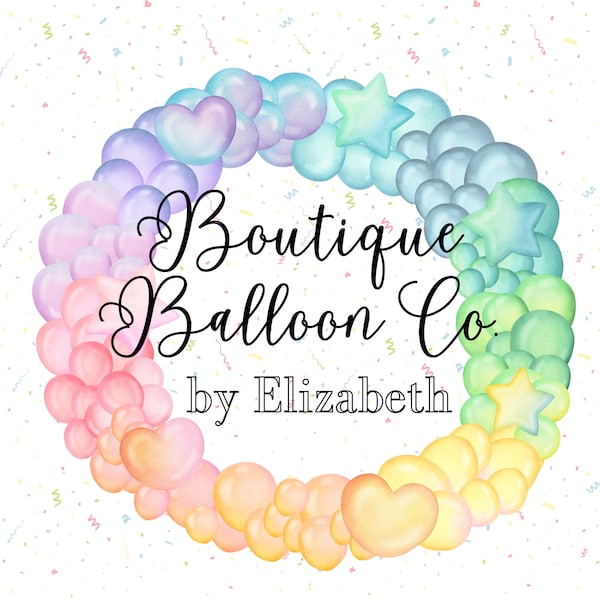 Watercolor Pastel Rainbow Balloons Clipart,baby Shower,original Hand ...