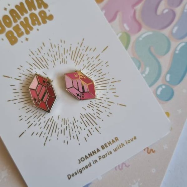 Mini Gem Pins | Crystal Cute Mini Multicolor Gamer Diamond Enamel Pins | Money Gemstones Pin ...