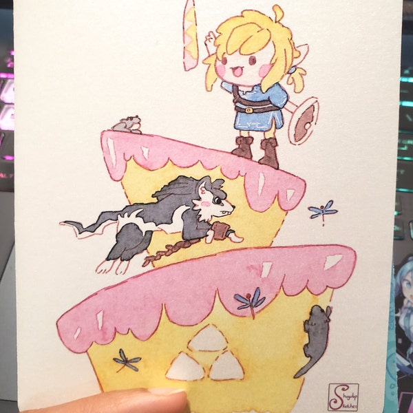 Link and Pup, Legend of Zelda: Breath of the Wild Birthday Cards for ...