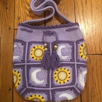 PDF PATTERN PACK - Crochet Sun & Moon Drawstring Backpack and Crossbody ...
