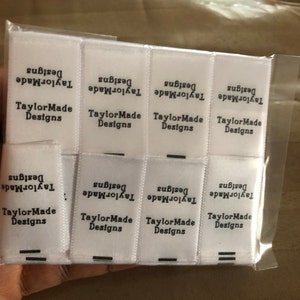 Custom Ivory Brand Label Custom Fold Over Satin Label Fold - Etsy