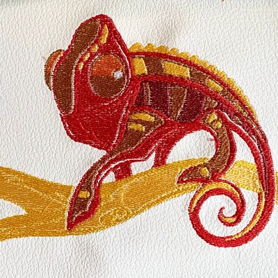 Chameleon Embroidery Design, Iguana Embroidery Pattern, Chameleon ...