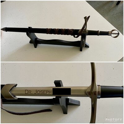 Monogram Sword, Custom Sword, Personalized Sword, Engraved Sword ...