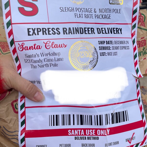 Christmas Village, Gable Box Labels, Treat Box Labels, Editable Party ...