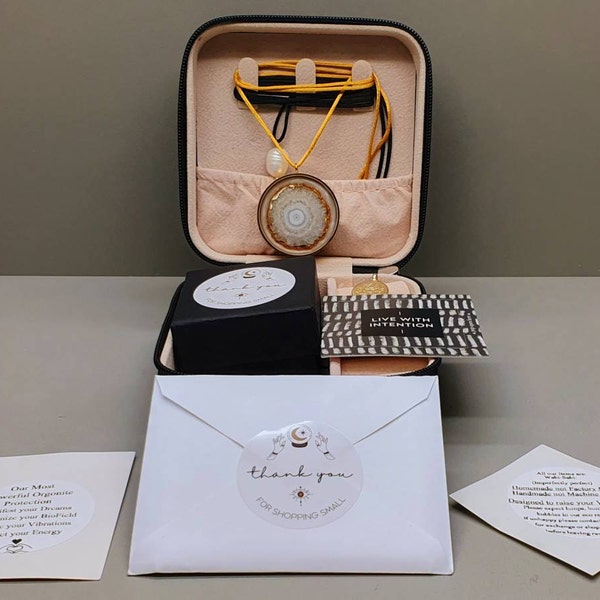 Extremely Powerful 5G EMF Orgonite Protection Necklace, Solar Quartz ...