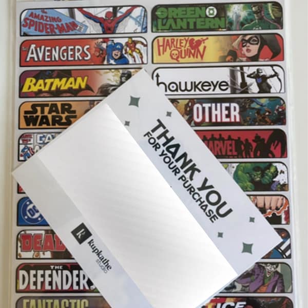 Custom Comic Books Divider Labels, Comic Labels, Comic Stickers ...
