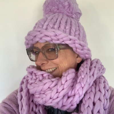 Chunky Knit Scarf Oversized Winter Scarf Bulky Hand - Etsy