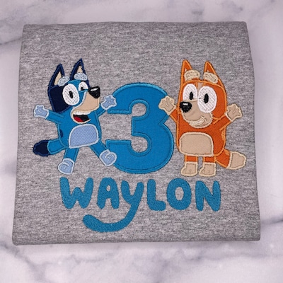 Cartoon Blue Dog Style Machine Embroidery Font Design, Instant Download ...