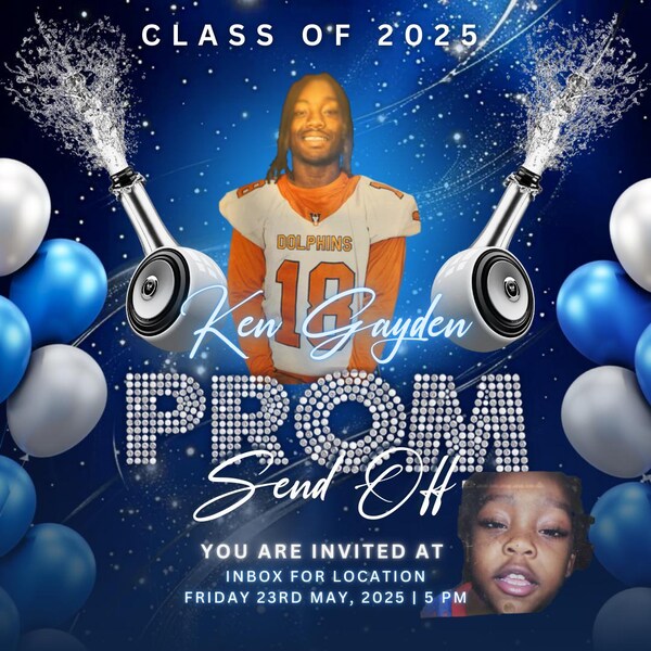 Prom Send off Flyer, Prom Invitation Flyer, Prom Event Flyer, Prom ...