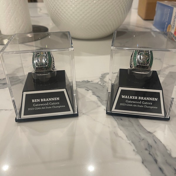 FANTASYJOCKS Custom Acrylic Championship Ring Display Case - Perfect ...