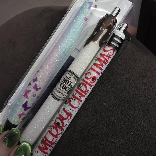 Set of 7 Days of the Week Glitter Epoxy Gel Pens, Sassy Epoxy Glitter ...