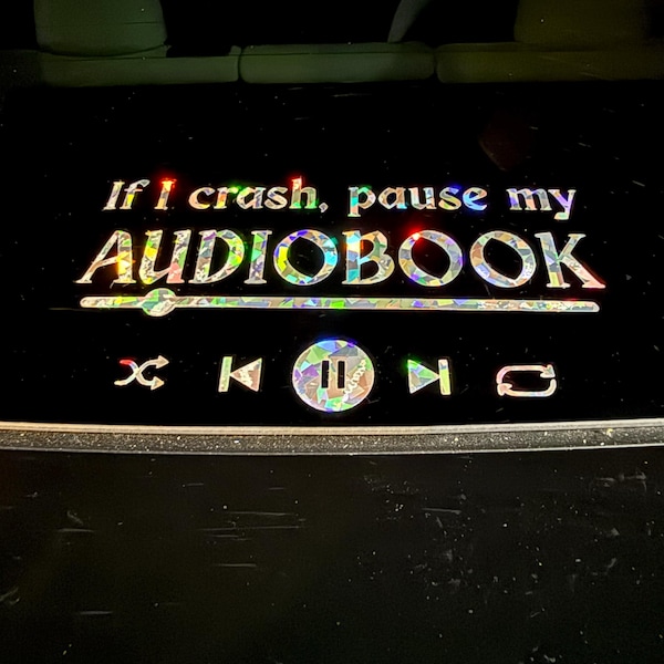 AUDIOBOOK, Audio Girlie, If I Crash, Bookish Merch, Thingy Thingz, Car ...
