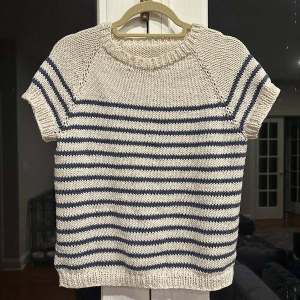 Stripped TEE Knit Pattern - Etsy