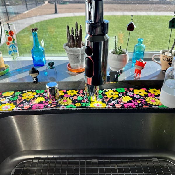 Kitchen Faucet Drip Catcher | RV Kitchen Decor Spring, Summer | Splash ...