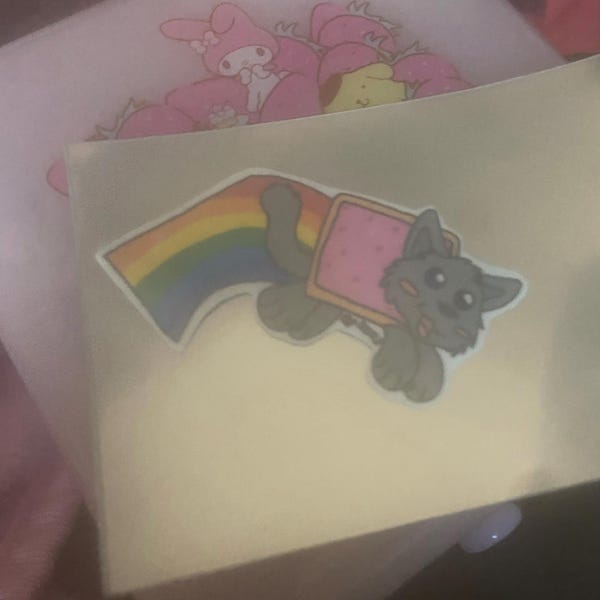 Nyan Cat & Tac Nayn “flying Rainbow” Stickers (fan-made) - Etsy