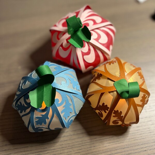 Pumpkins 3D, Jack O Lantern, SVG and PDF Cutting Files, Paper Pumpkin ...