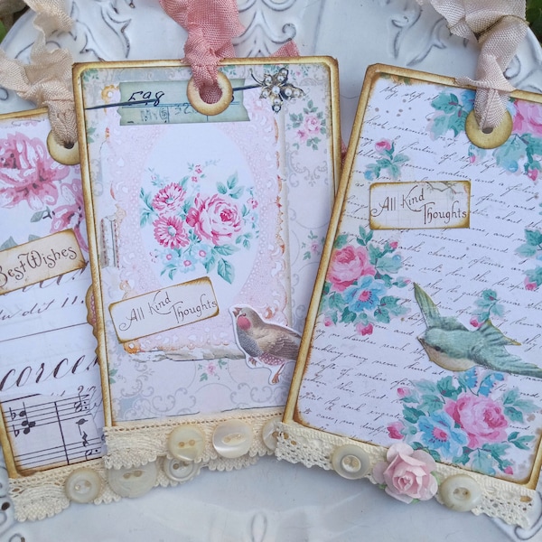 Printable ATC Layered Sample Tags Collage Papers / Easy Junk Journal ...