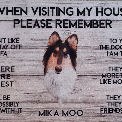 Rough Collie Doormat, Rough Collie Mat, Rough Collie Rug, Personalized ...
