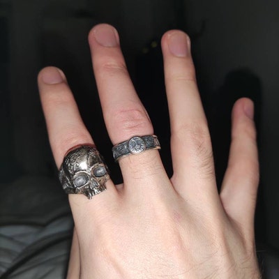 Skull Silver Men Ring Biker Vanitas Memento Mori SANDRO VERARDI Silver ...