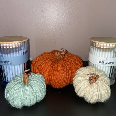 Knit Pumpkin, Stuffed Pumpkin, Fall Decor, Fall Decorations for Home ...