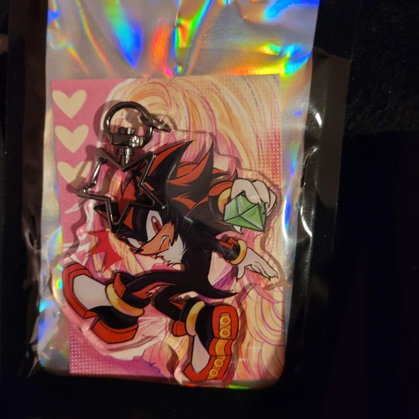 Sonic Shadow Hedgehog 3' Acrylic Keychain/charms | Sonic Hedgehog - Etsy