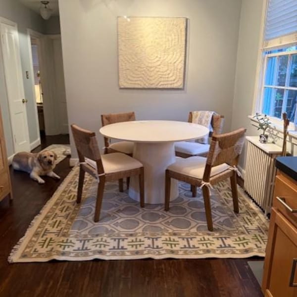 Handmade Elegant 8x10 Irregular Shape Rug ,hand-tufted Black and White ...