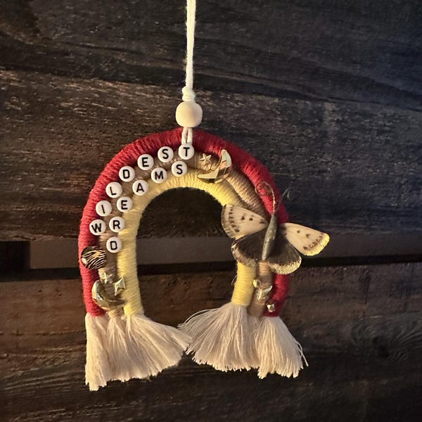 Boho Miniature Macrame Wall Hanging, Small Macrame Wall Hanging ...