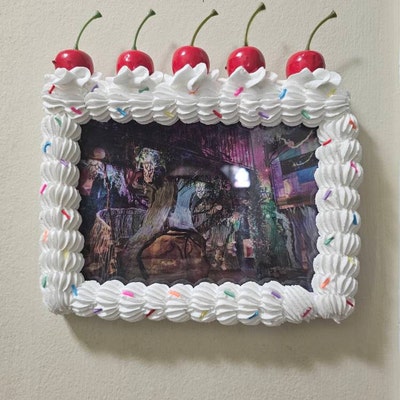 Fake Cake Photo Frame White With Colorful Sprinkles and Cherries on Top ...