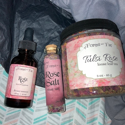 Rose Ritual Salt Enchanted Salt Pink Cleansing Salt Circle Casting ...