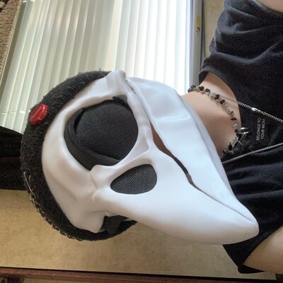 Raven Bird Skull Corvus Bone Skull Mask Movable Moving Hinge - Etsy