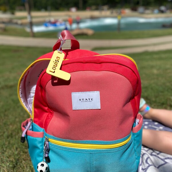 Personalised Alphabet Bag Tag, Letter Kids Name, Large Premium Luggage ...